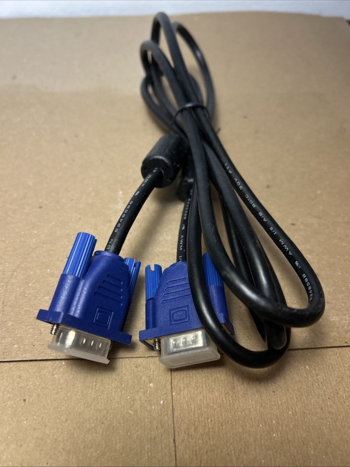 HOTRON VGA CABLE 6ft E246588 AWM STYLE 20276 VW-1 80C 30V Male To Male ...