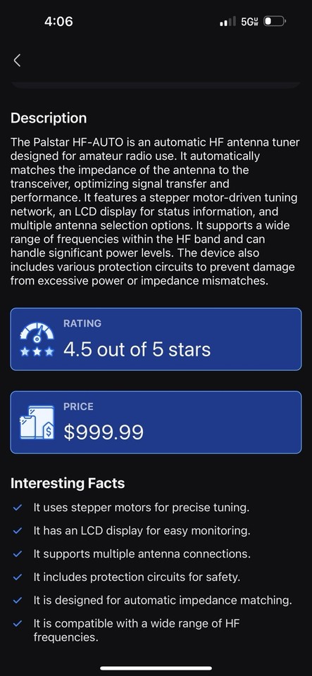 Palstar HF-Auto Antenna Tuner | eBay