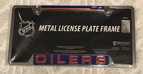Edmonton Oilers Chrome Metal License Plate Frame Wincraft NHL NEW | eBay