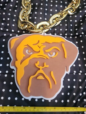Cleveland Browns Dawg Pound Oversized NFL Fan Chain Necklace Foam | eBay