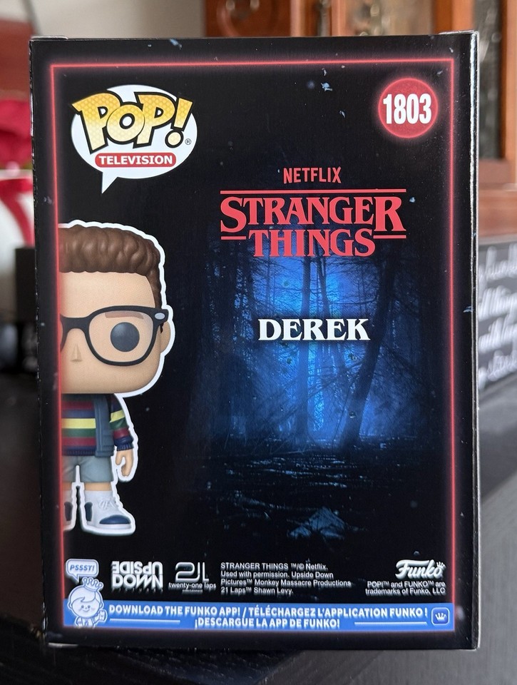 Funko Pop!: DEREK Turnbow #1803 Season 5 Stranger Things w/ Protector ...