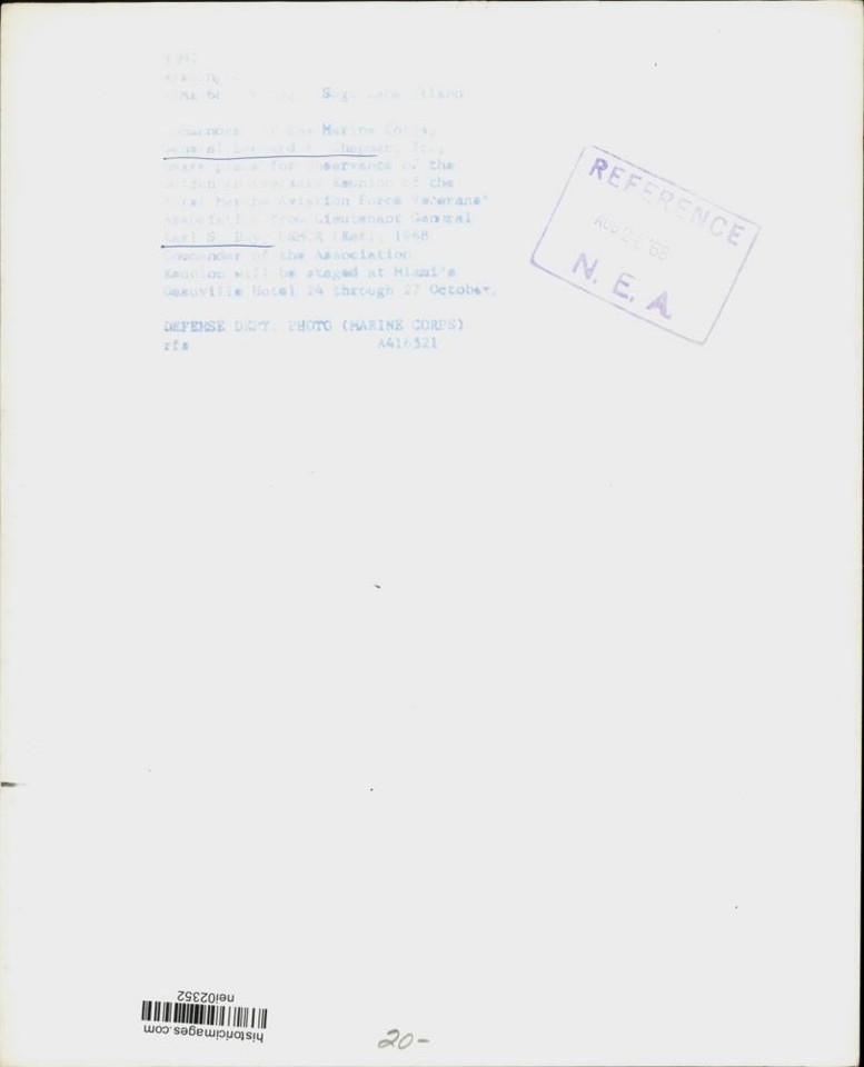 1968 Press General Leonard F. Chapman, USMC, & Lt. General Carl S. Day ...