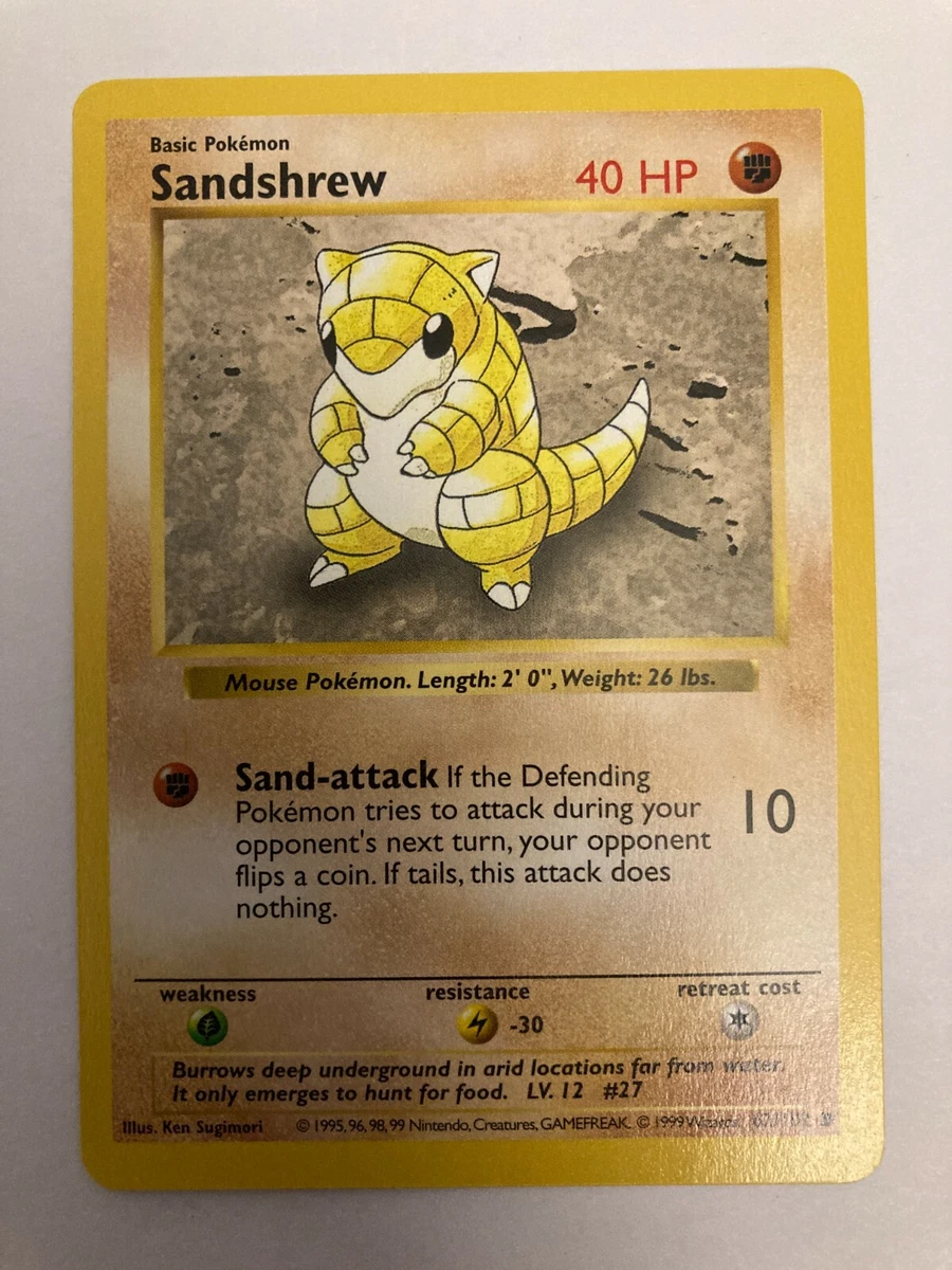 Pokemon Sandshrew Card