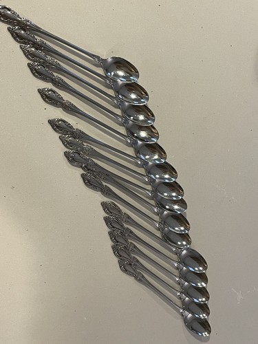 15 Oneida Raphael Iced Tea Spoons Distinction Deluxe Stainless Flatware ...
