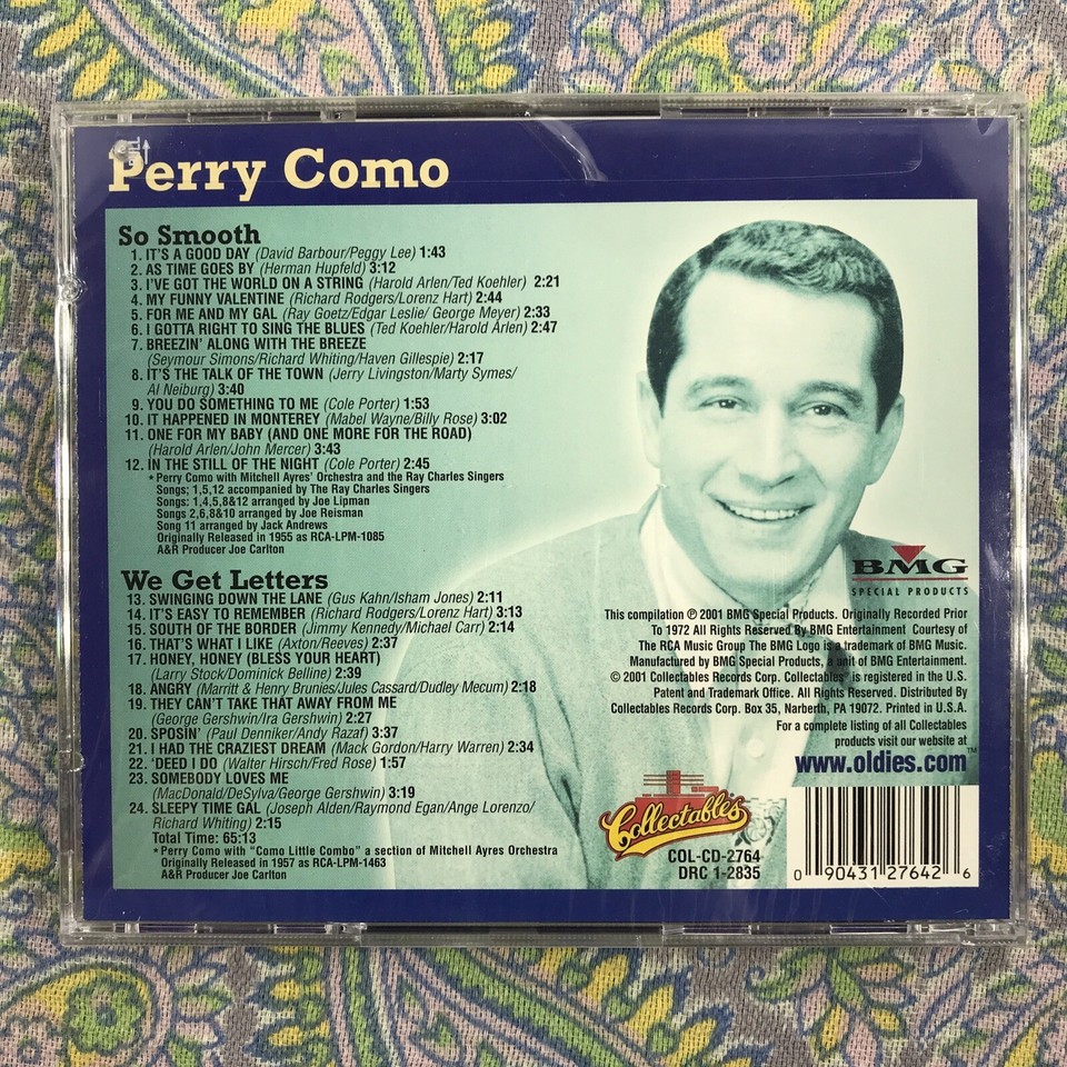 So Smooth/We Get Letters by Perry Como (CD, Mar-2006, Collectables ...
