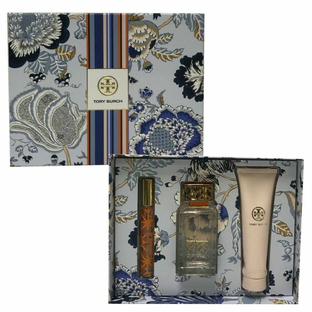 TORY BURCH 3 PIECE GIFT SET FOR WOMEN(3.4oz EDP spray,6ml EDP roll on ...