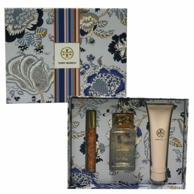TORY BURCH 3 PIECE GIFT SET FOR WOMEN(3.4oz EDP spray,6ml EDP roll on ...