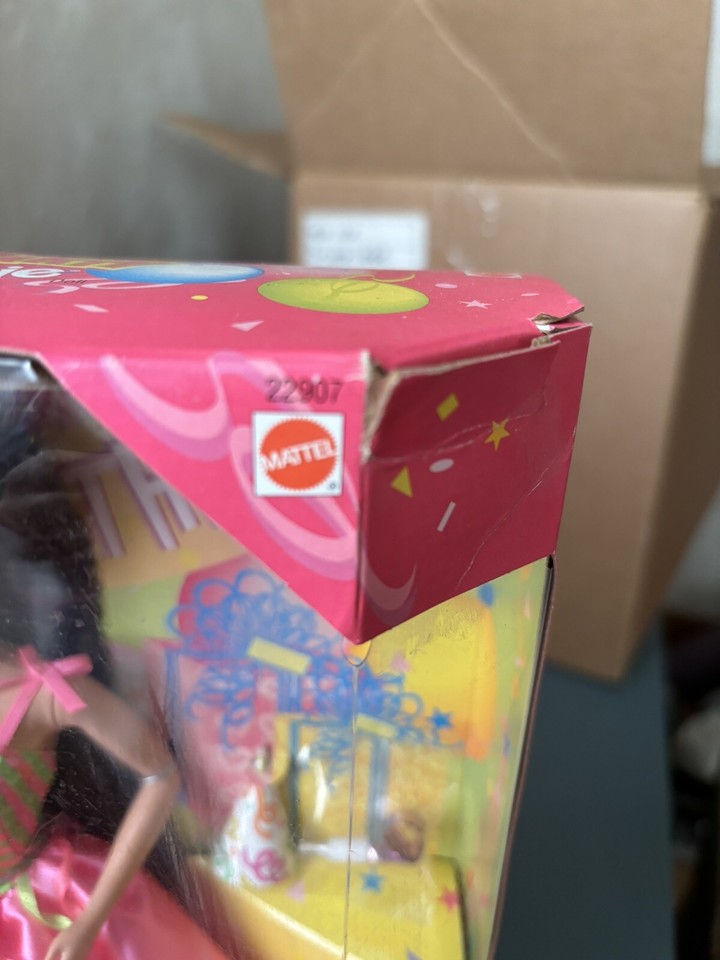 Vintage Mattel 1998 Birthday Party Barbie Brunette “Blow Up Own Ballon ...