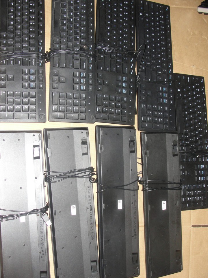 Lot of 9 - Dell CN-ORKRON SLIM Wired USB Keyboard - Black ORKRON OEM | eBay