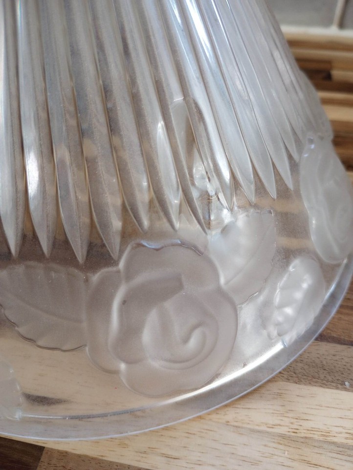 Vintage Glass Flower Light Shade With Glass Clip Ons | eBay