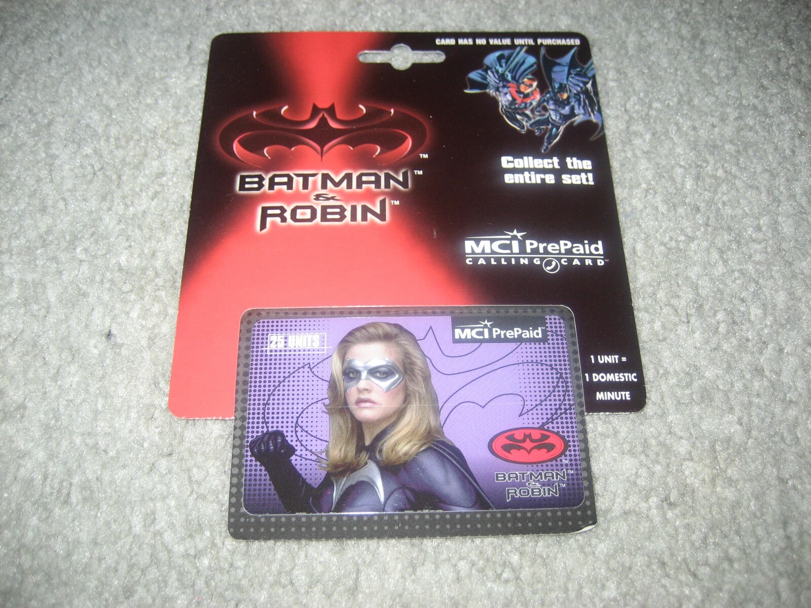 1997 Batman & Robin Movie MCI Phone Calling Card Batgirl Alicia ...