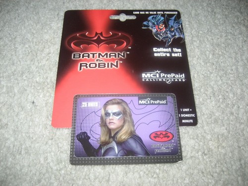 1997 Batman Robin Movie MCI Phone Calling Card Batgirl Alicia ...