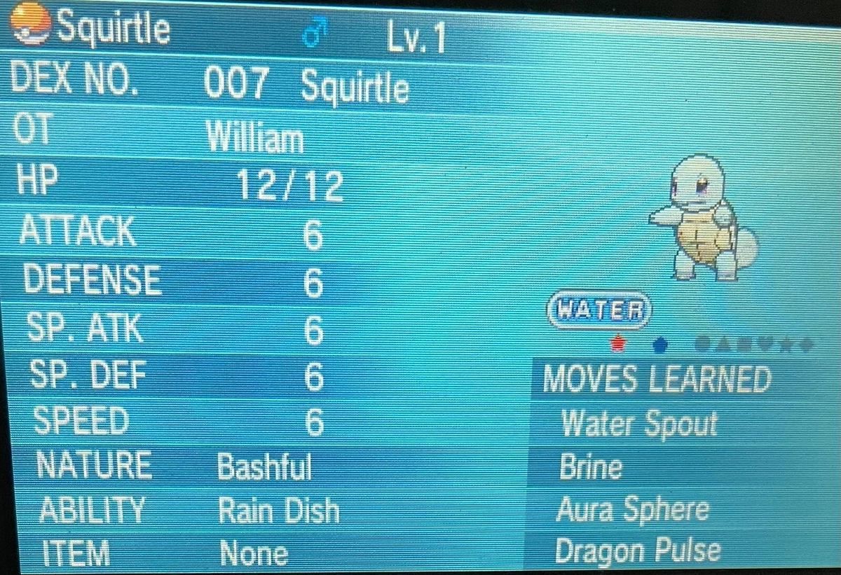 Shiny Squirtle X And Y