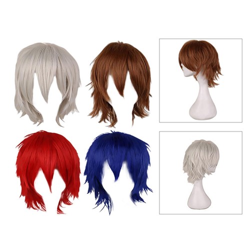 Cosplay Short Wig, Layered Anime Basic Heat Resistant Spiky Fashion ...