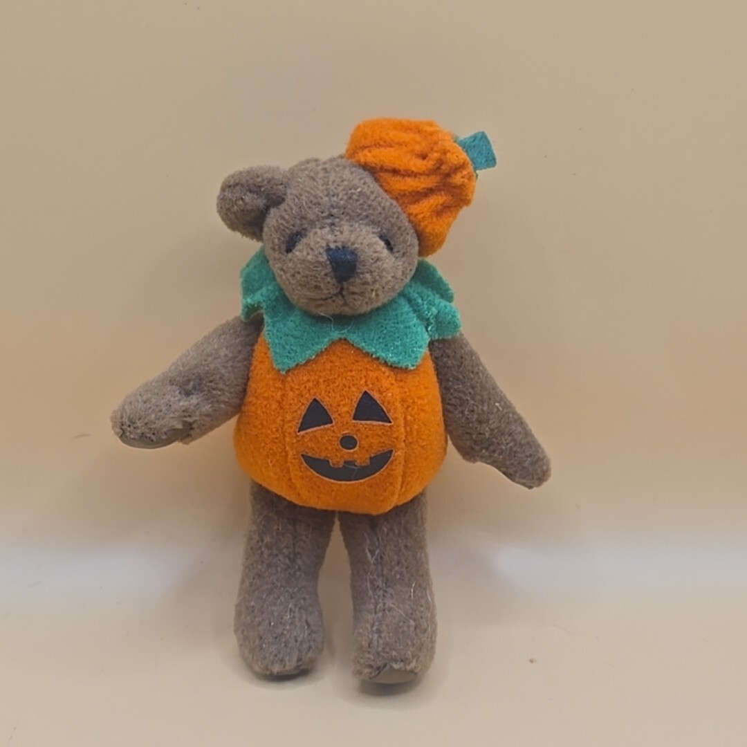 Doll Small 3.5" Mini Halloween Teddy Bear In Pumpkin Costume ...