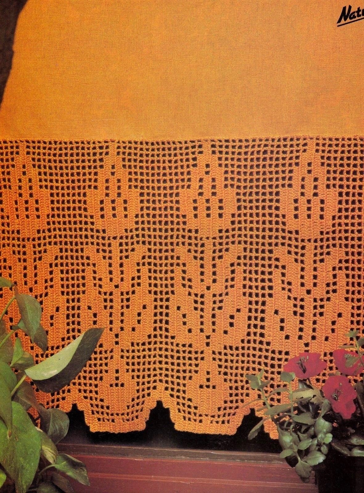 AUTUMN Filet Curtain Lace/Decor/Crochet Pattern INSTRUCTIONS ONLY | eBay