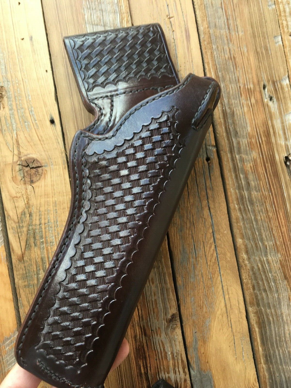 Vintage Tex Shoemaker 35 Border Patrol Leather Holster For 6" Revolver ...