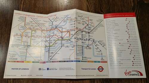 London Underground Tube Map 2012 for Virgin Trains Philippines | Ubuy