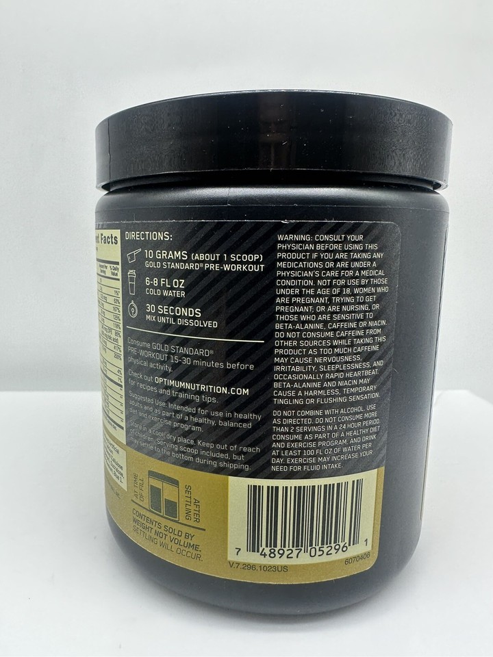 Optimum Nutrition, Gold Standard Pre Workout Blueberry Lemonade 30 ...
