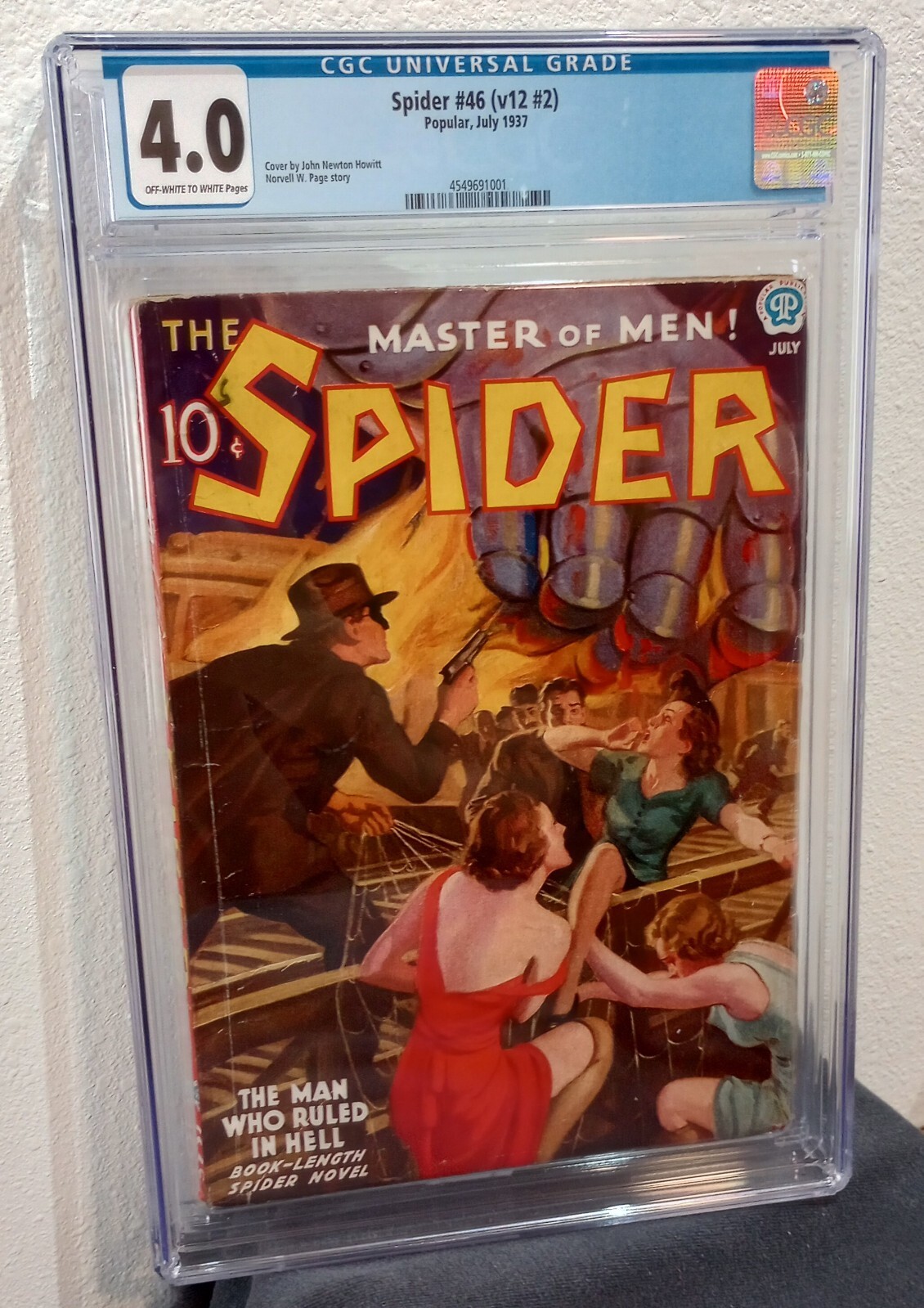 The Spider #46 July 1937 Vol. 12 #2 CGC 4.0 John Newton Howitt Classic ...