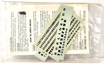 Walthers HO Scale Decals #934-4089 CB&Q Budd RDC (Rail Diesel Car ...