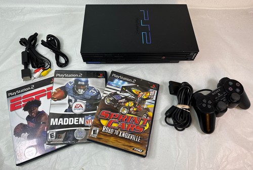 PlayStation 2 PS2 Fat Console Bundle SCPH-39001 Cont. 3 Games Tested ...
