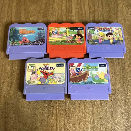 Vtech Vsmile Games Lot Of 5 Finding Nemo Dora Elmo Backyardigans ...