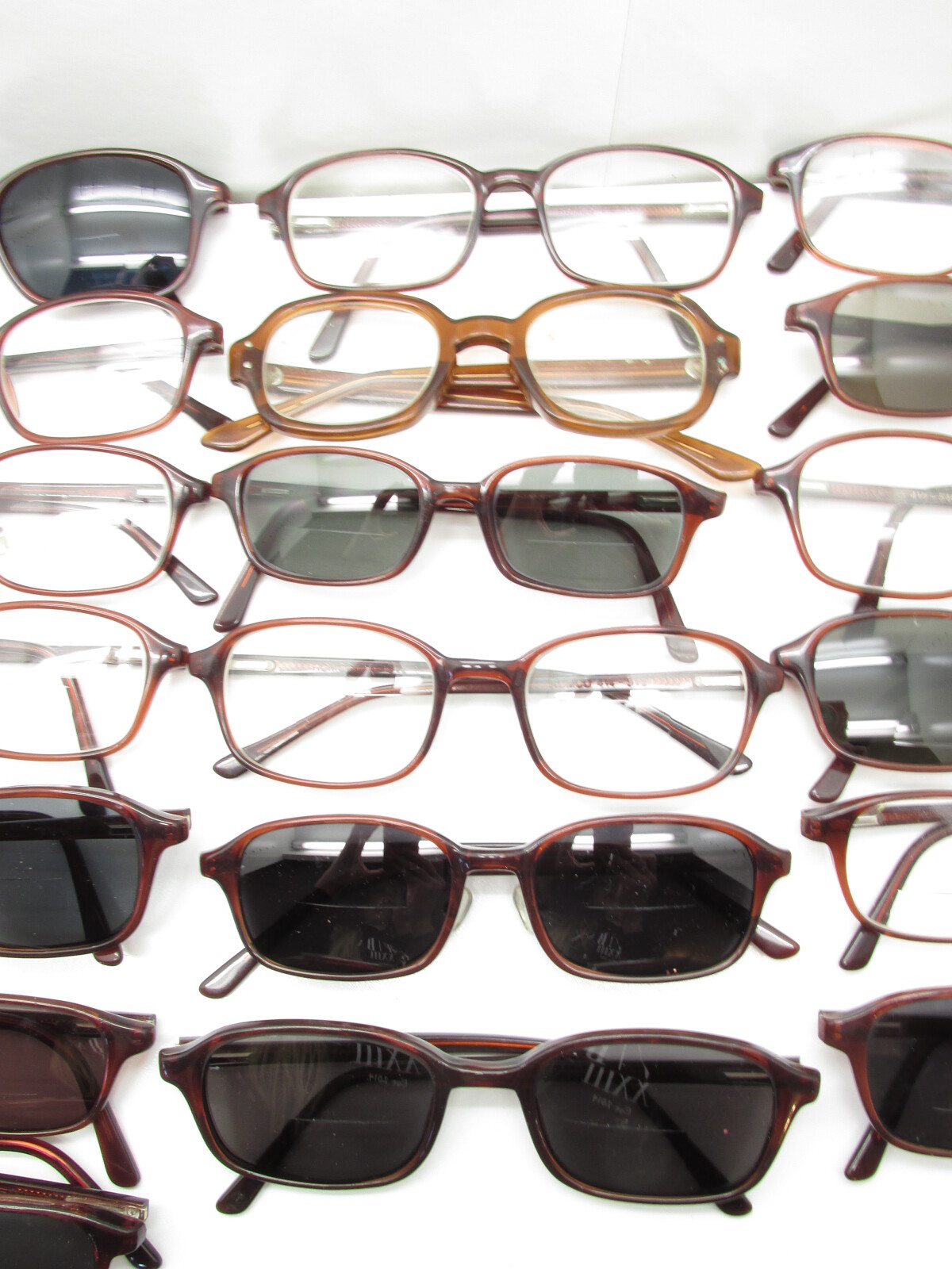 SET of 25 VINTAGE ROMCO MILITARY R-5A BCG EYEGLASSES FRAMES brown bulk ...