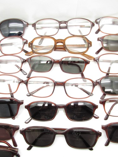 SET of 25 VINTAGE ROMCO MILITARY R-5A BCG EYEGLASSES FRAMES brown bulk ...