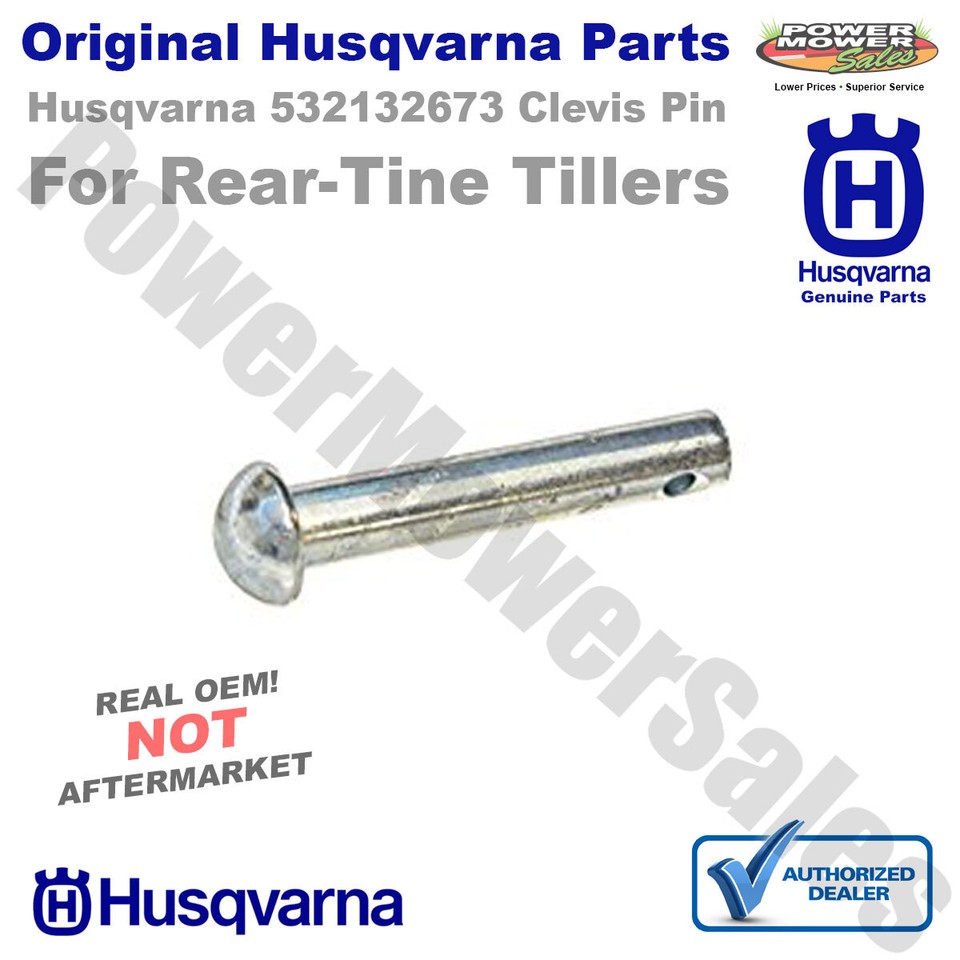 532132673, 132673 Husqvarna Shear Clevis Pin for Rear-Tine Tillers | eBay