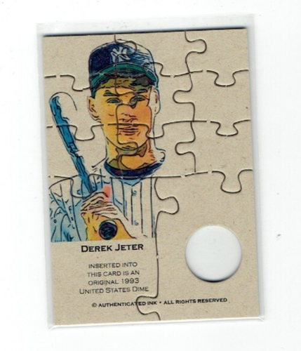 AUTHENTICATED INK DEREK JETER PUZZLE NO COIN CARD DIME 1993 | eBay