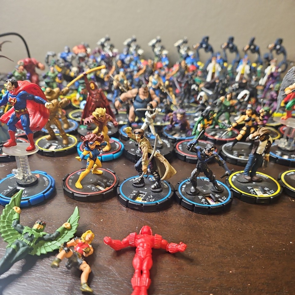 Marvel, DC Comics WIZ KIDS, Mage Knight Heroclix Mini Figures Mixed Lot ...