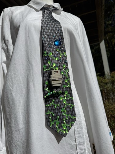 Navy Blue Gonk Droid Computer Chip Themed Star Wars Tie | eBay