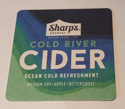 Sharps - Cold River Cider - Ocean Cold Refreshment - Beer Mat | eBay UK