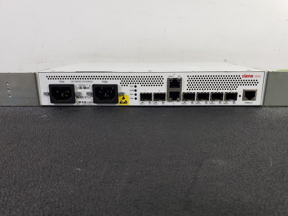 Ciena 3916 170-3916-906 Service Delivery Switch w Rack Ears and Power ...