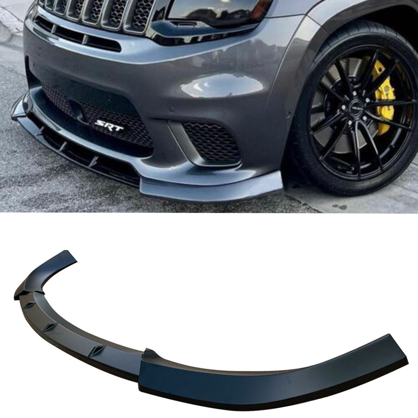 For Jeep Grand Cherokee SRT 17-2021 Matte Front Bumper Lip Spoiler ...