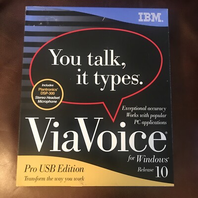 IBM ViaVoice Pro USB Edition Release 10 | eBay