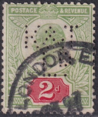 GREAT BRITAIN Sc # 130b USED - 2p DEEP GREEN & RED, KING EDWARD VII | eBay