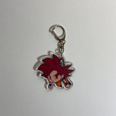 Dragon Ball Z Super Super Saiyan God Goku Acrylic Anime Keychain | eBay