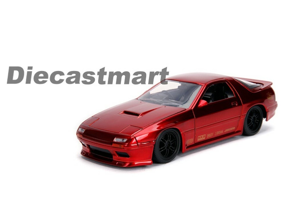 Jada 1:24 JDM Tuners 1985 MAZDA RX-7 FC Glossy Black/White /Red Diecast ...