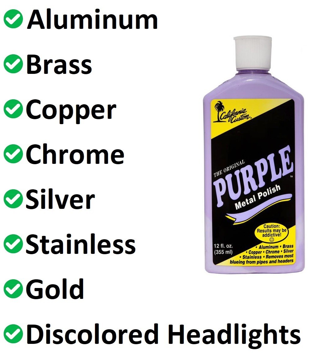 California Custom Products PURPLE METAL POLISH 12oz. PMP12 673464992121 ...