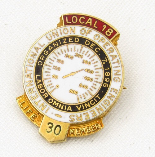 Local 18 - International Union of Operating Engineers - 10K Pin - 30 ...