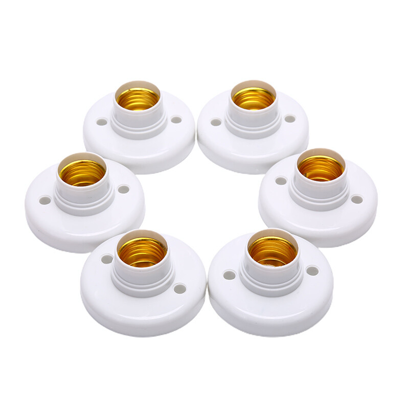 6PCS E27 Edison Screw Cap Socket Ceiling Light Bulb Holder Fixing Base ...