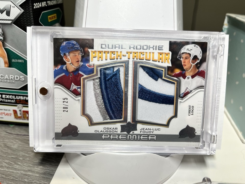 2022-23 UD Premier Dual Rookie Patch-Tacular Chest Logo Oskar & Jean ...