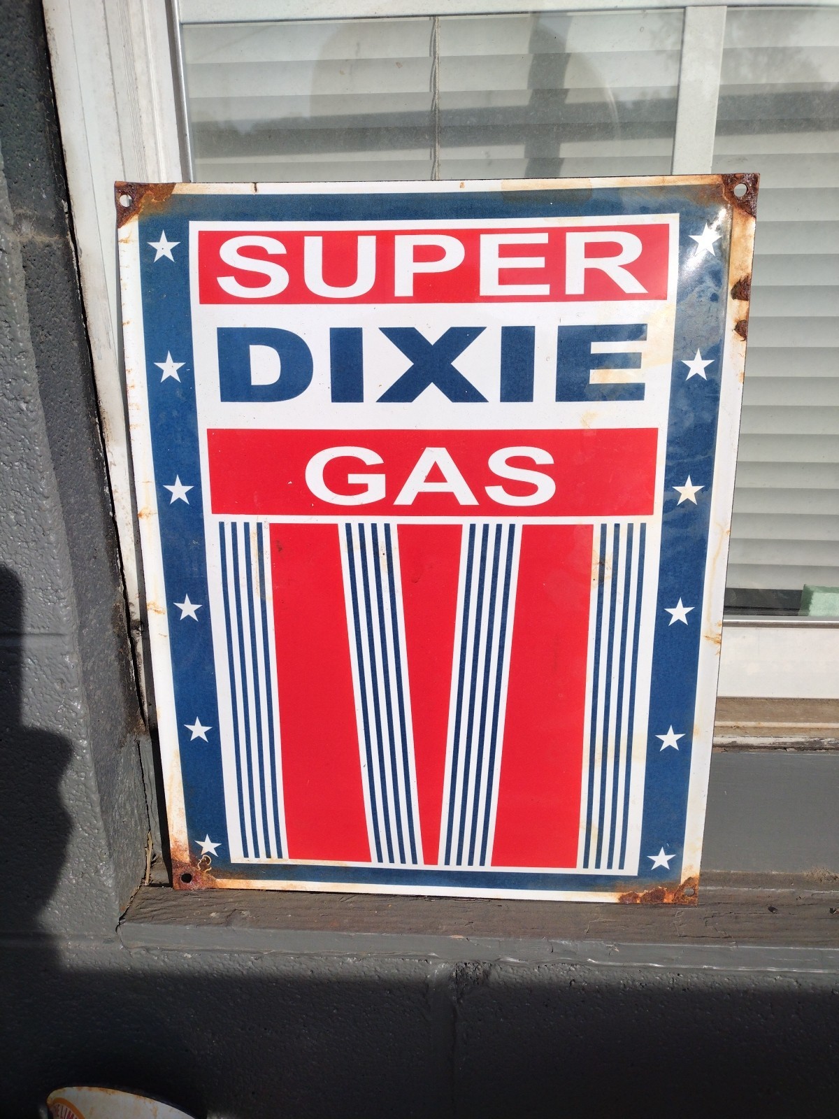 LARGE DIXIE GASOLINE PORCELAIN METAL GAS OIL ADVERTISING SIGN | eBay