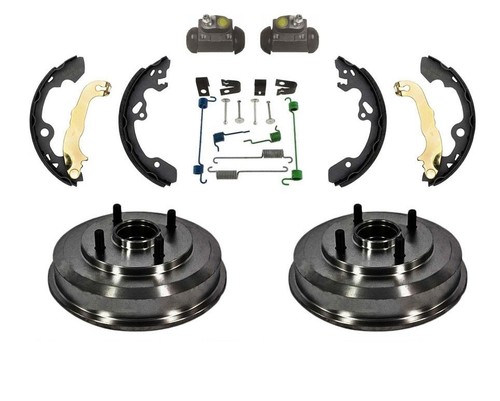 Rear Drum Wheel Bearing Brake Shoe Springs & Wheel Cylinders Kit For 00 ...