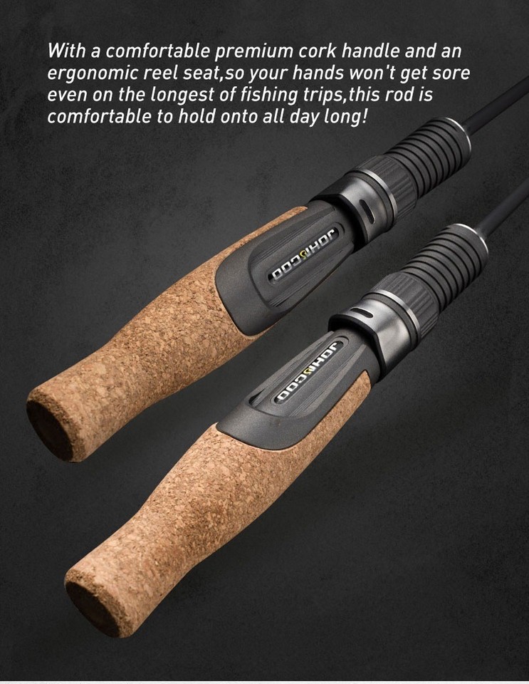 UL ML M Super Soft Portable Fishing Rod Fiberglass Ice Fishing Flat Tip ...