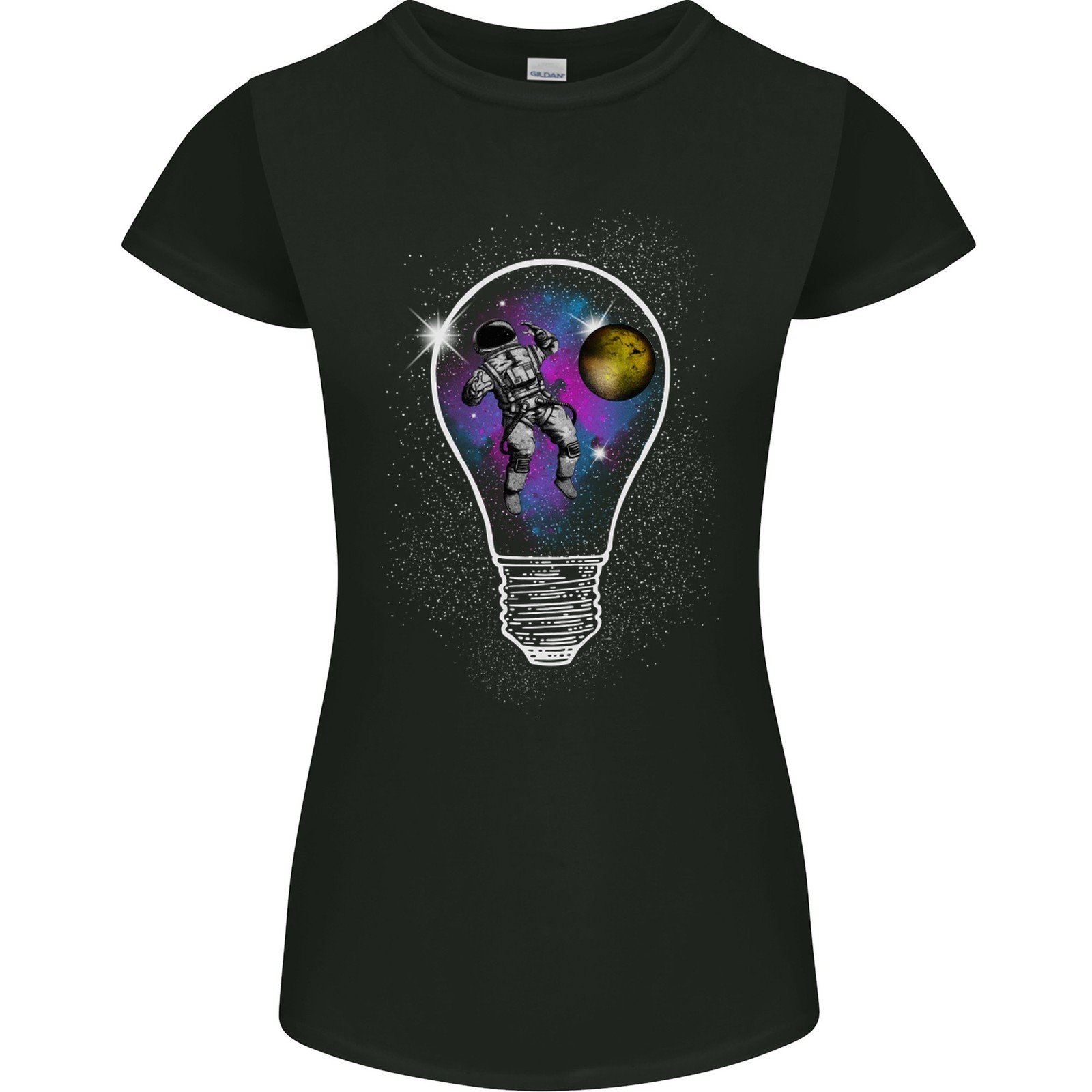 Petite Women's Space Universe Zero Gravity Cut T-Shirt- | eBay