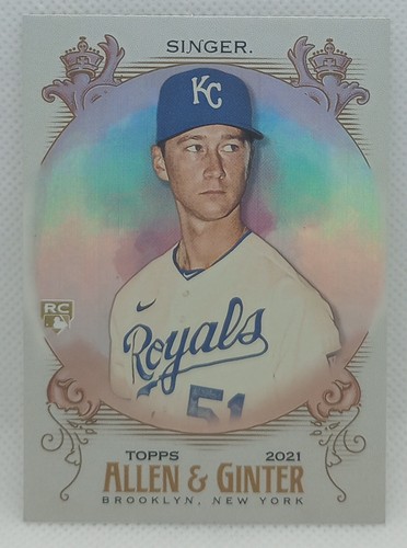 2021 Topps Allen & Ginter Silver Brady Singer RC Rookie Kansas City ...