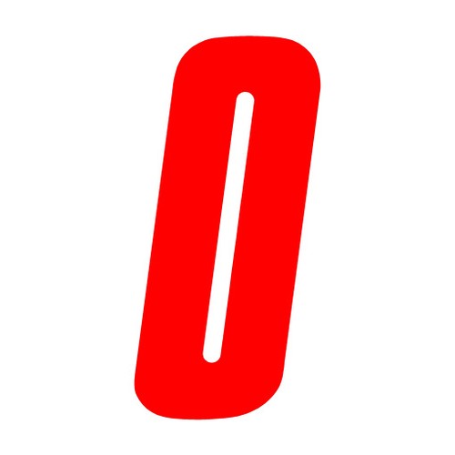 6 inch tall Red Race Number 0 racing numbers decals ktm 350 450 sx f ...